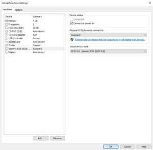How to set up a virtual machine for vintage SCSI scanners